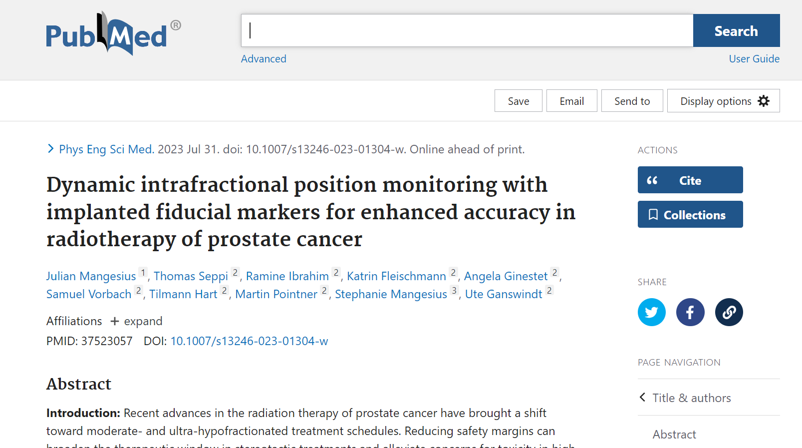 Clinical Paper: Brainlab ExacTrac Dynamic® system for positioning and monitoring prostate patients